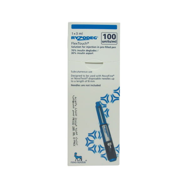 RYZODEG FLEXTOUCH Insulin Degludec / Insulin Aspart 100units / mL (70% ...